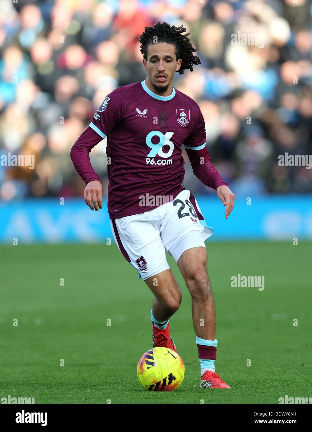 Burnley's Hannibal Mejbri during the Premier League match at Turf Moor ...