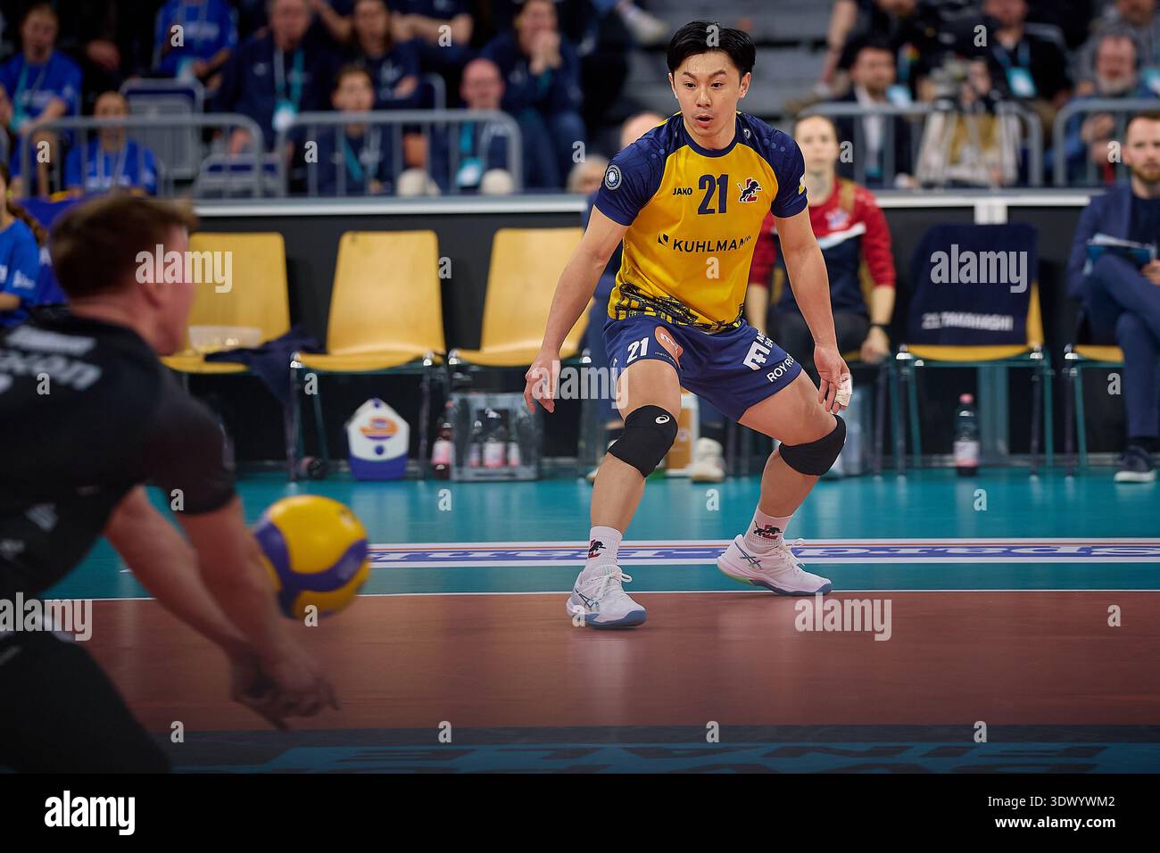 Sho Takahashi (SVG Lueneburg, #21) GER, VfB Friedrichshafen vs. SVG ...