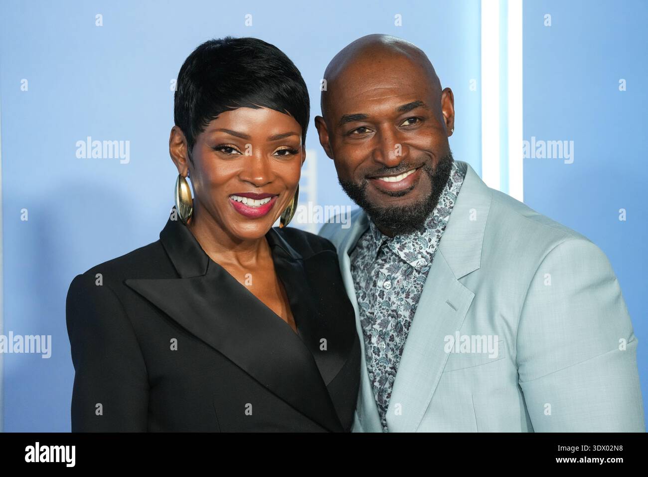 Caroline Chikezie, left, and Adrian Holmes arrive at the 57th NAACP ...