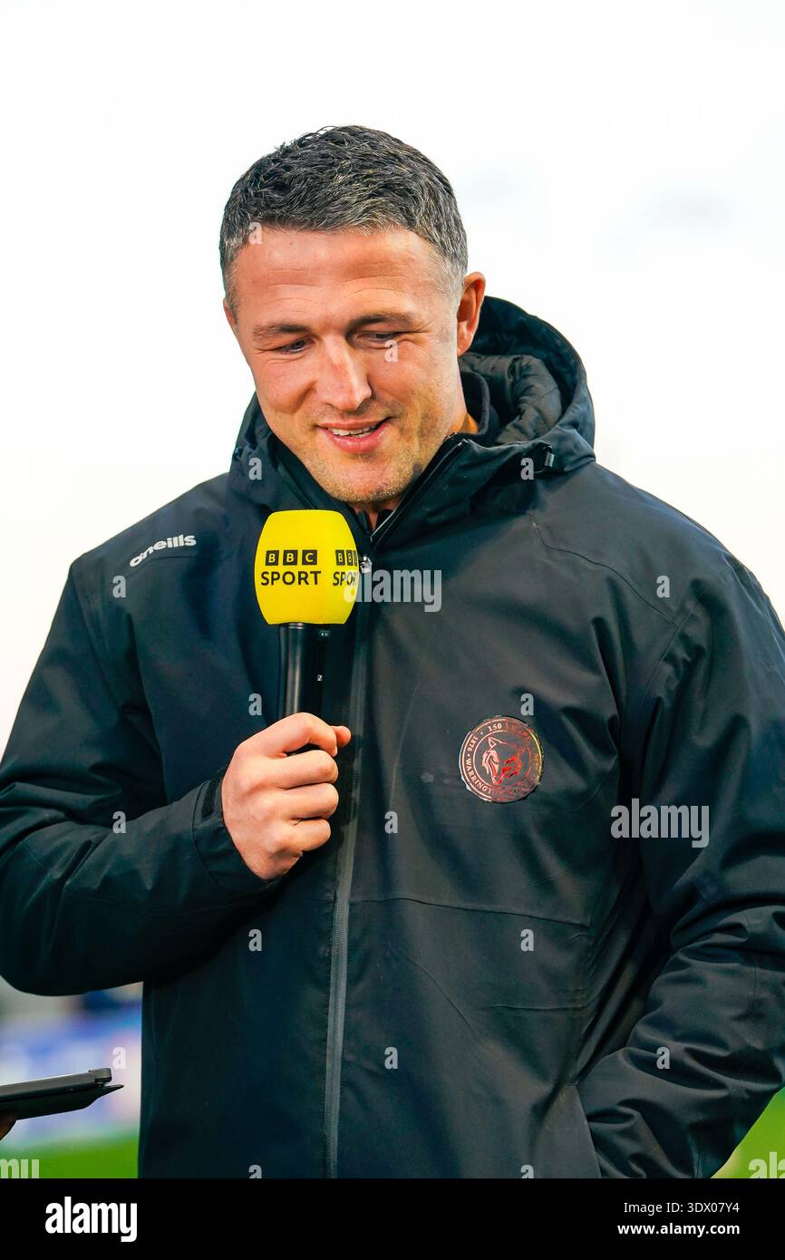 WARRINGTON, ENGLAND - February 28: Warrington coach Sam Burgess ...