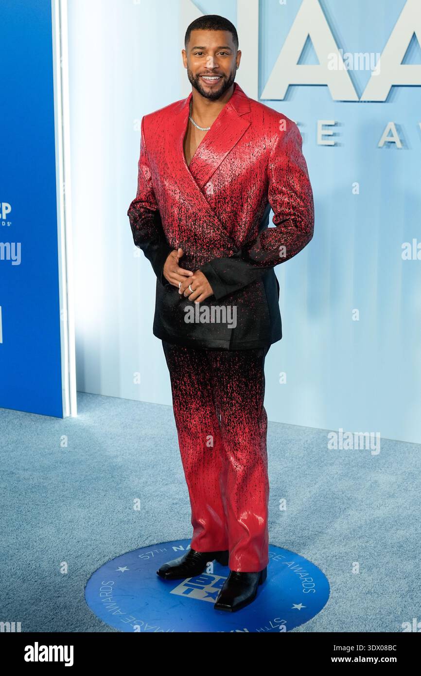 Brandon Claybon arrives at the 57th NAACP Image Awards on Saturday, Feb ...