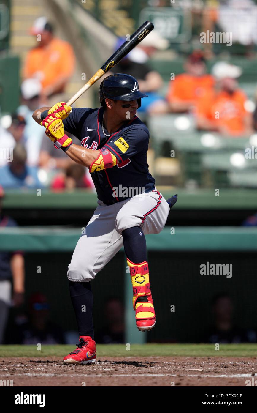 Atlanta Braves' Mauricio Dubón plays during a spring training baseball ...
