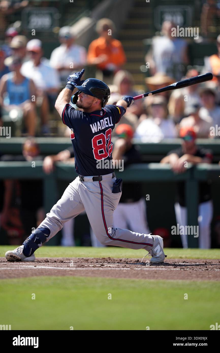 Atlanta Braves' Luke Waddell plays during a spring training baseball ...