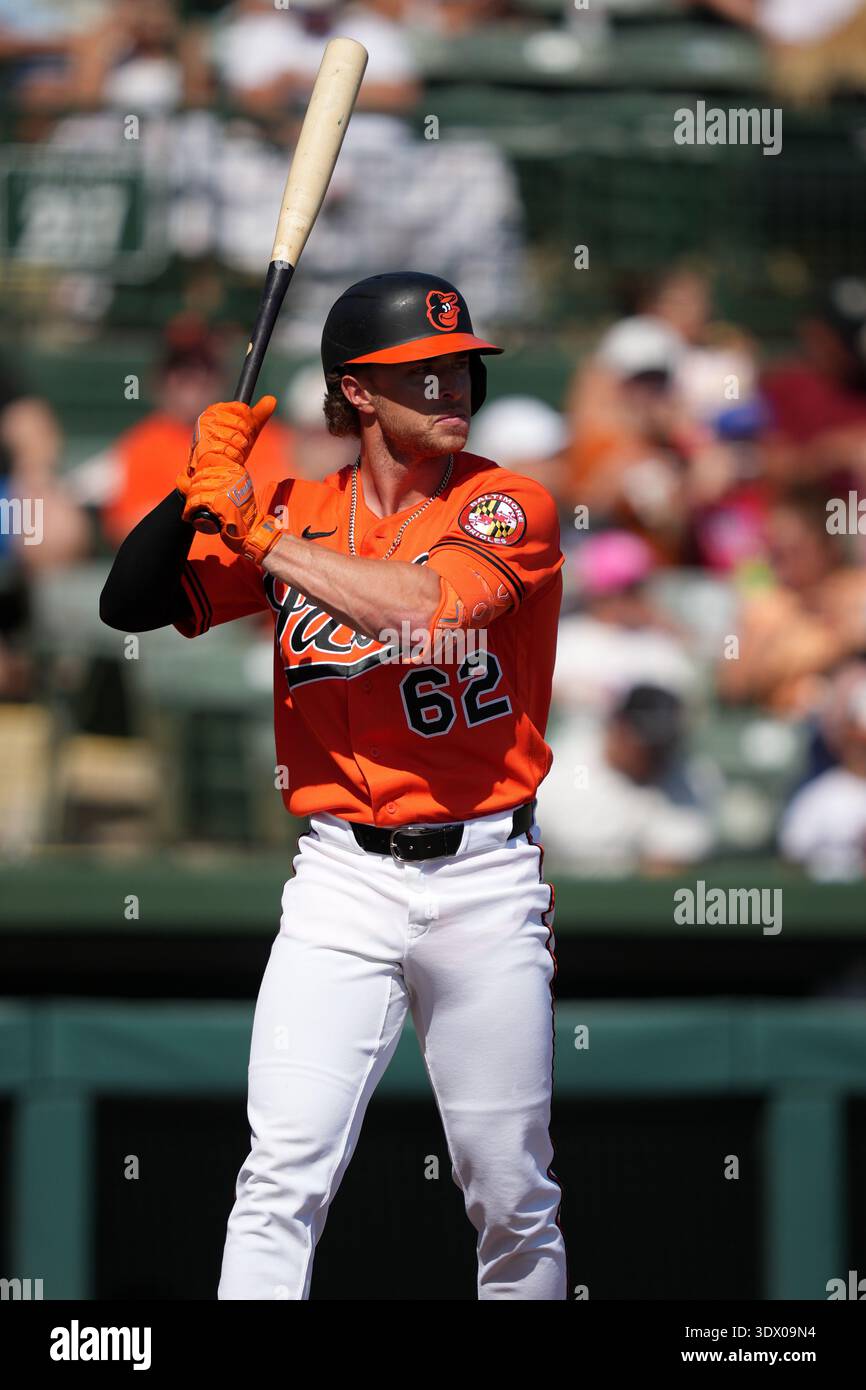 Baltimore Orioles' Reed Trimble plays during a spring training baseball ...