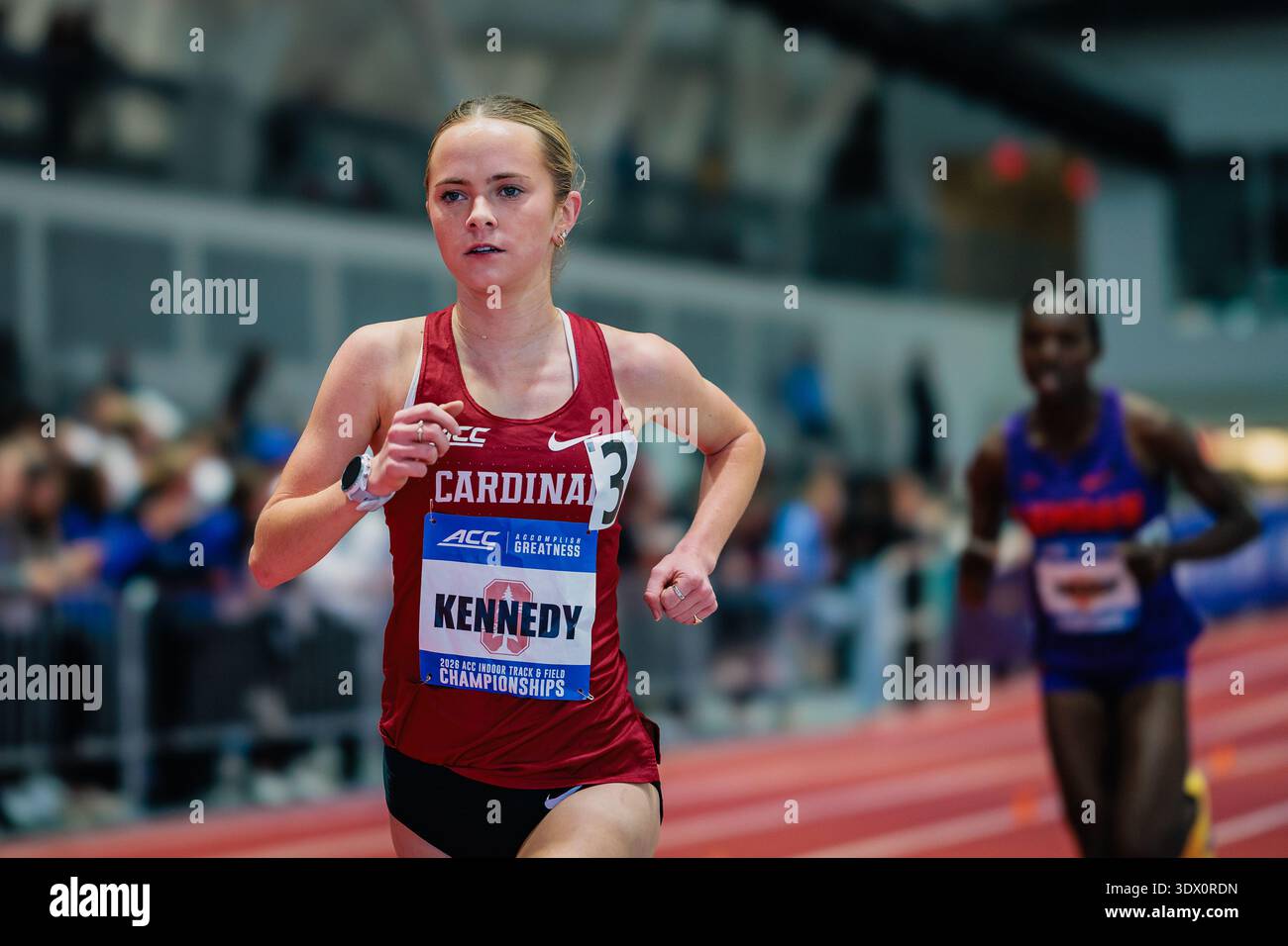 Boston, USA. 28 February, 2026. Sophia Kennedy competes for Stanford ...