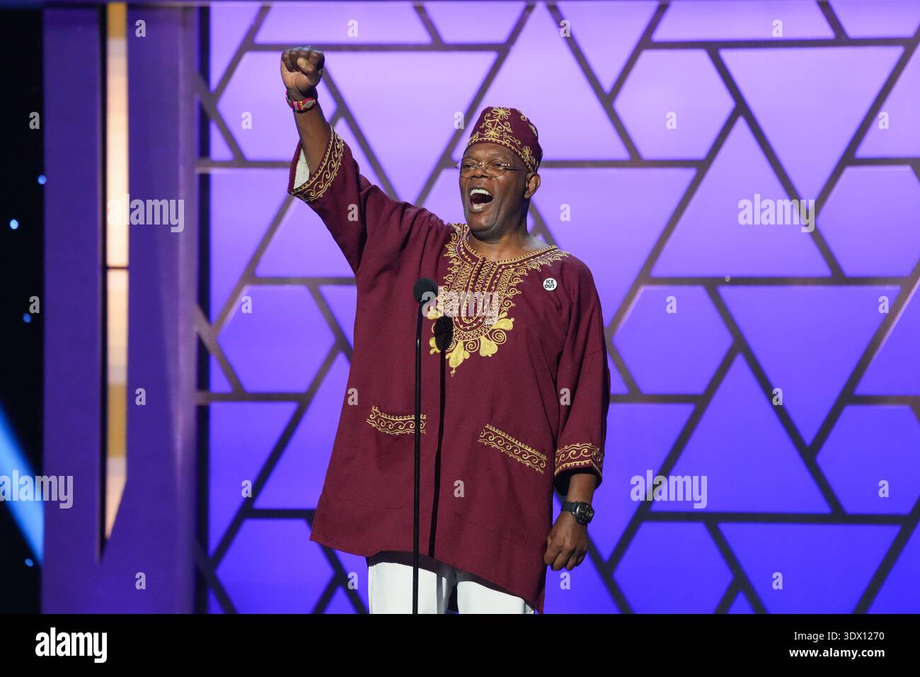 Samuel L. Jackson speaks during the 57th NAACP Image Awards on Saturday ...