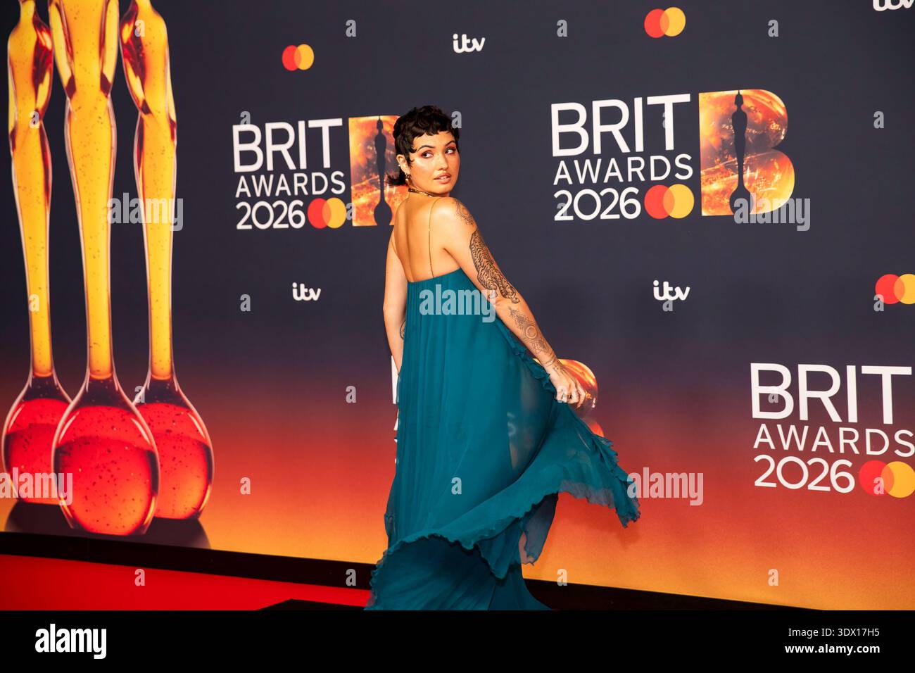 Manchester, England, 28th February, 2026. Mabel attends the BRIT Awards ...