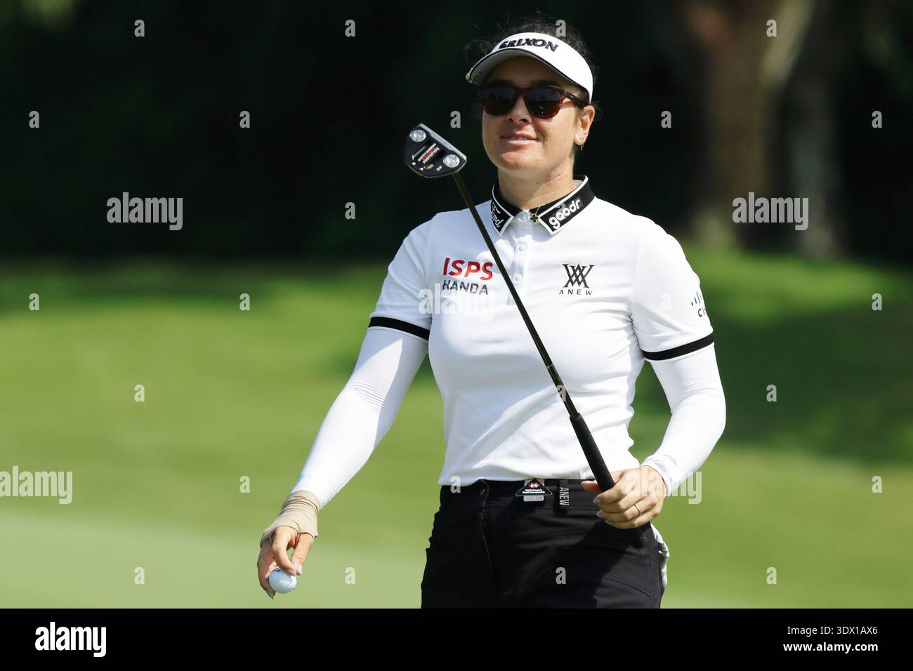 Hannah Green of Australia reacts on the green during the HSBC Women's ...