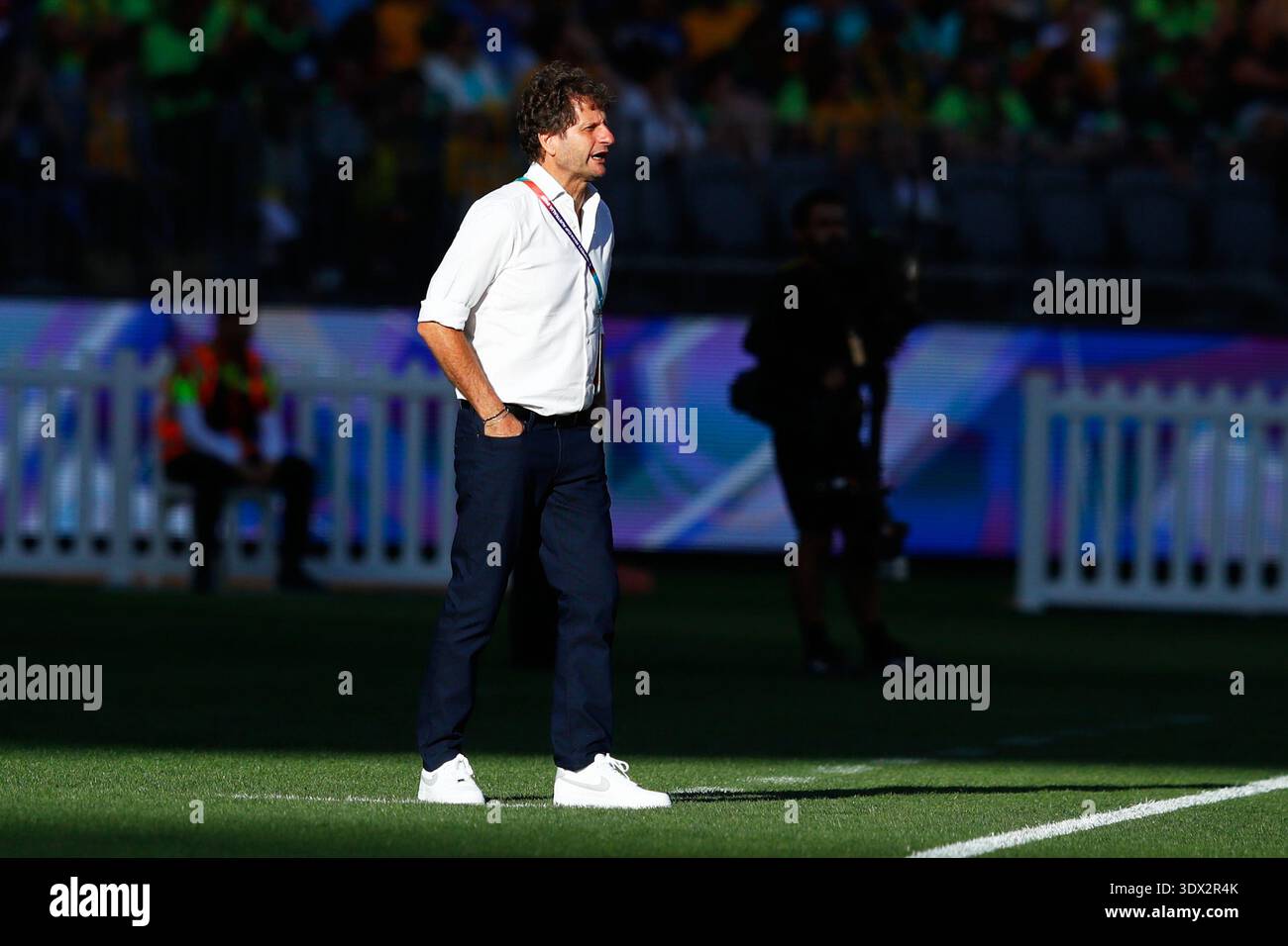 Australia's coach Joe Montemurro reacts during the Women's Asia Cup ...