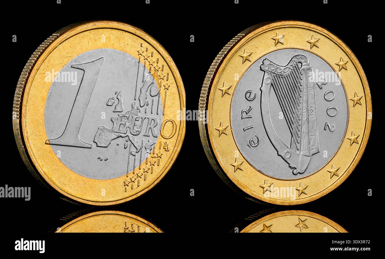 Irelands first euro coins hi-res stock photography and images - Alamy