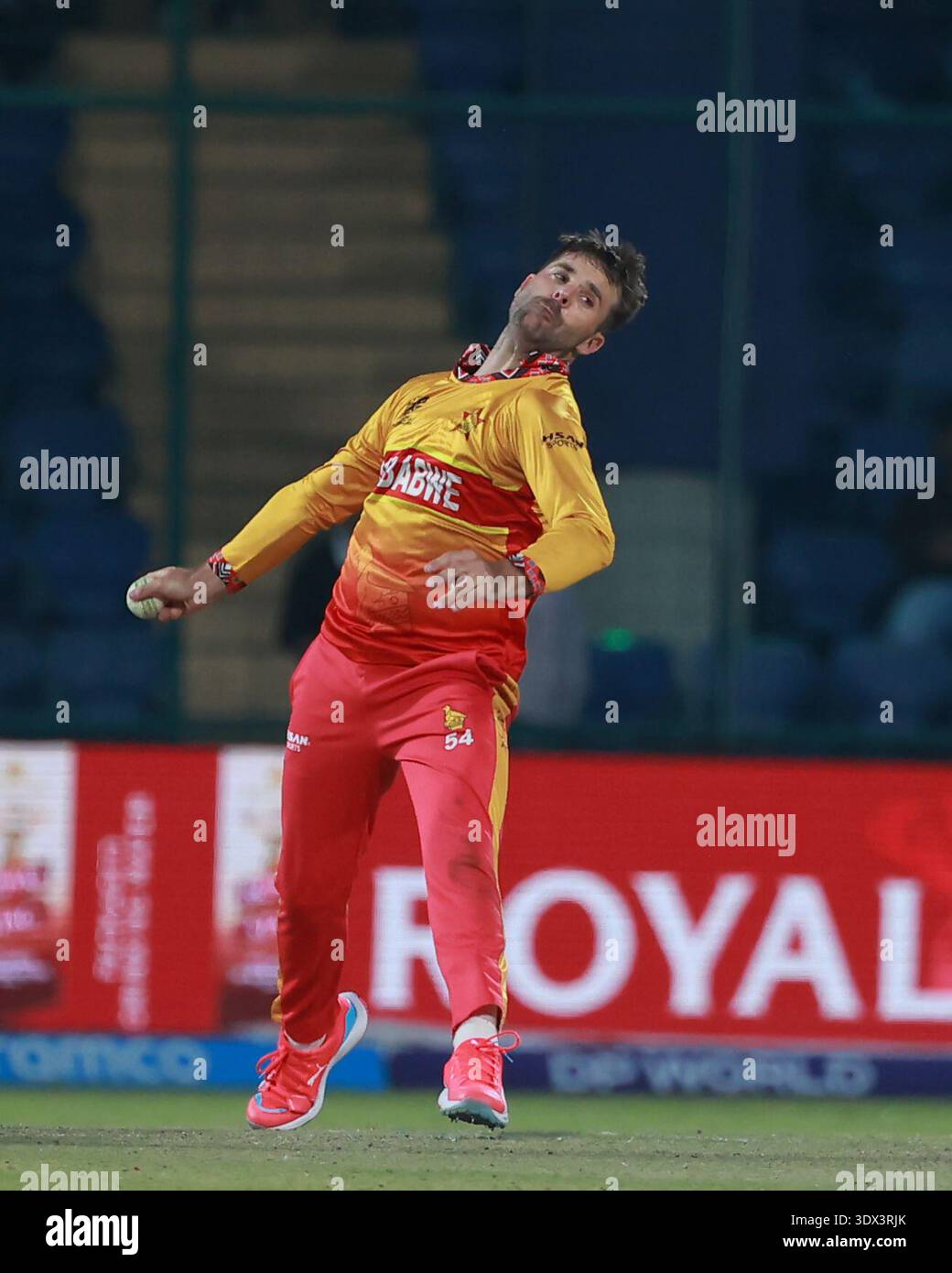 Ryan Burl of Zimbabwe during Match no 51, Super 8 Group 1, South Africa ...