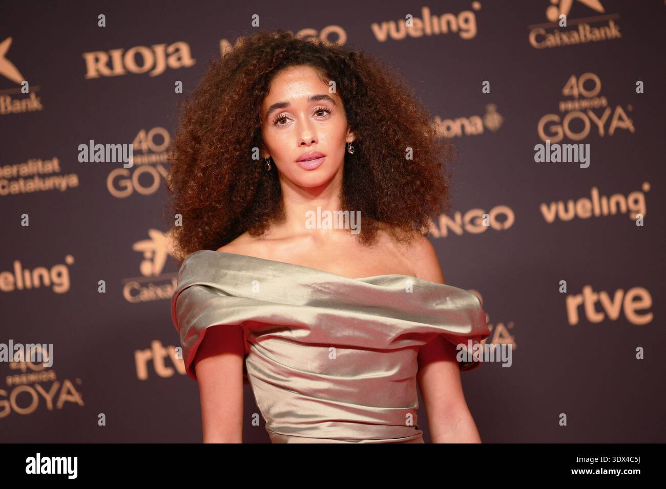 Singer Eva Ruiz attends the 40th Goya Awards red carpet at Auditori del ...