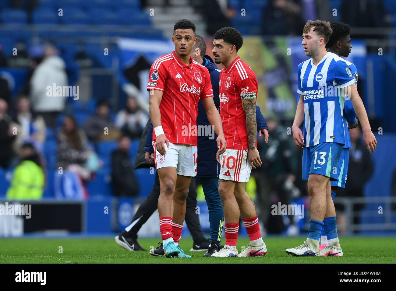 Dan Ndoye of Nottingham Forest and Morgan Gibbs-White of Nottingham ...