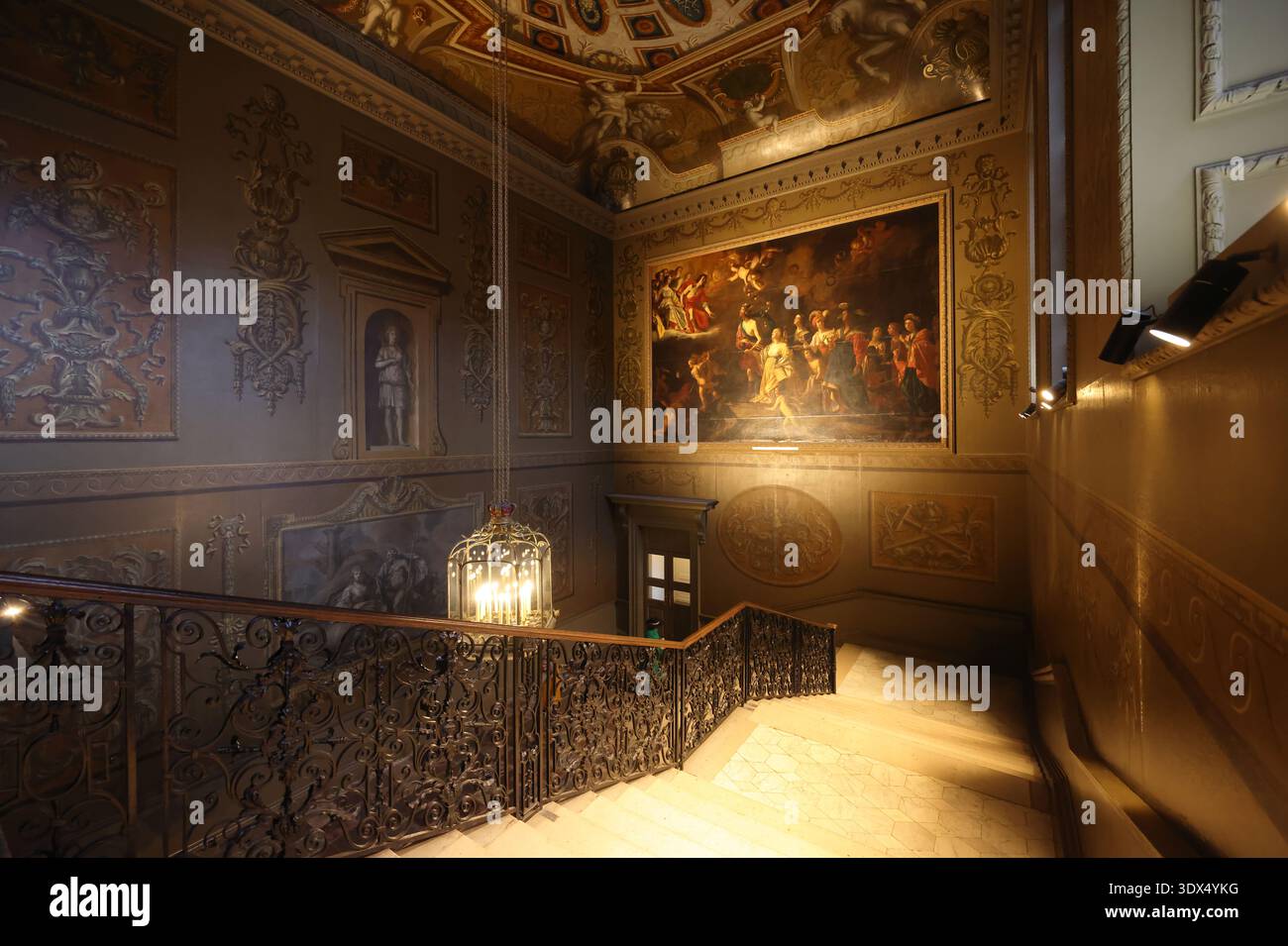 The Queen's Staircase at Hampton Court Palace, built between 1703 ...