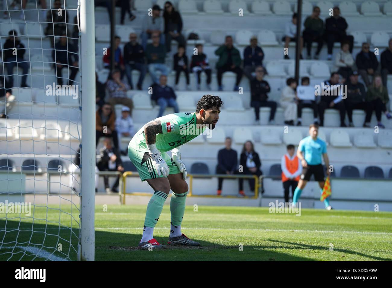 Faro, Portugal. 1 st Mar, 2026. Vitor Hugo, Lourosa FC goalkeeper ...