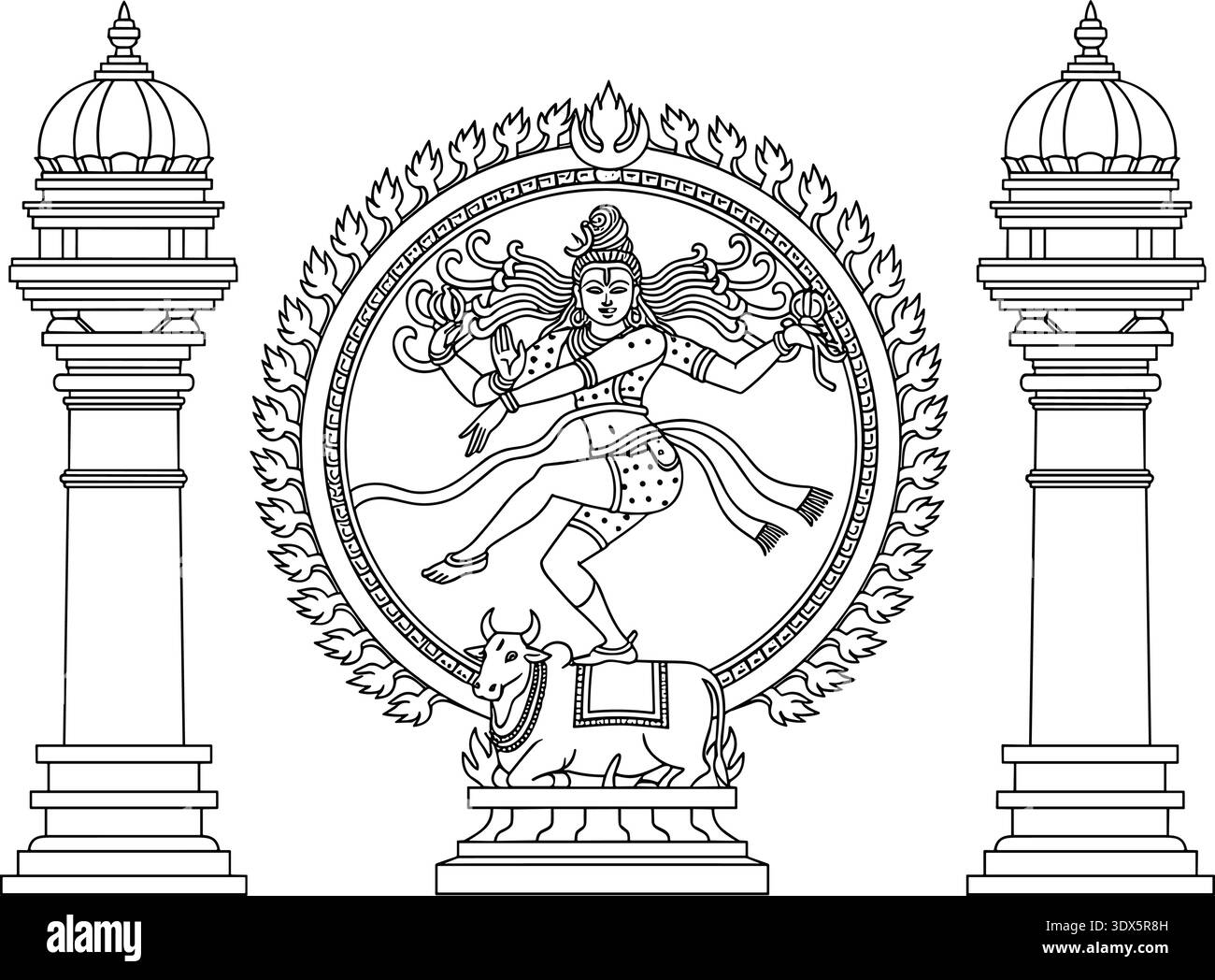 Lord shiva nataraja Stock Vector Images - Alamy