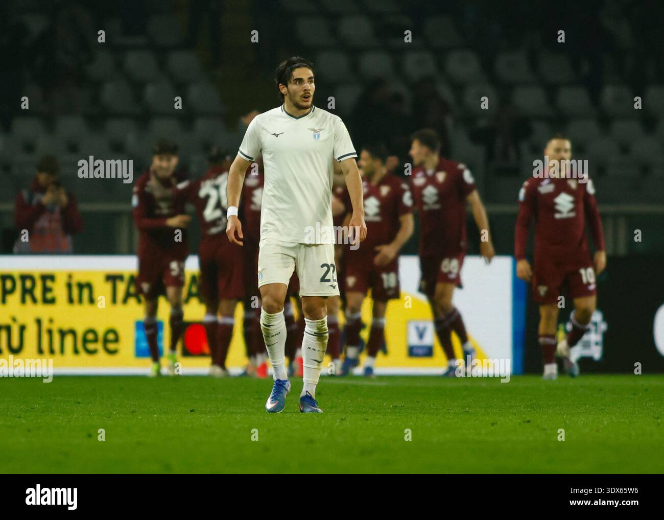 Turin, Italy. 01st Mar, 2026. Matteo Cancellieri of SS Lazio during the ...