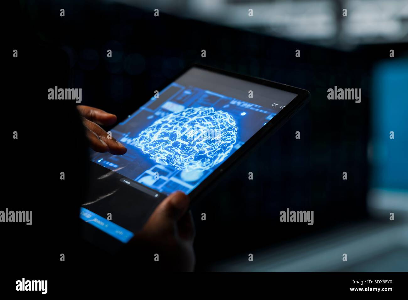 Using ai software tablet close hi-res stock photography and images - Alamy