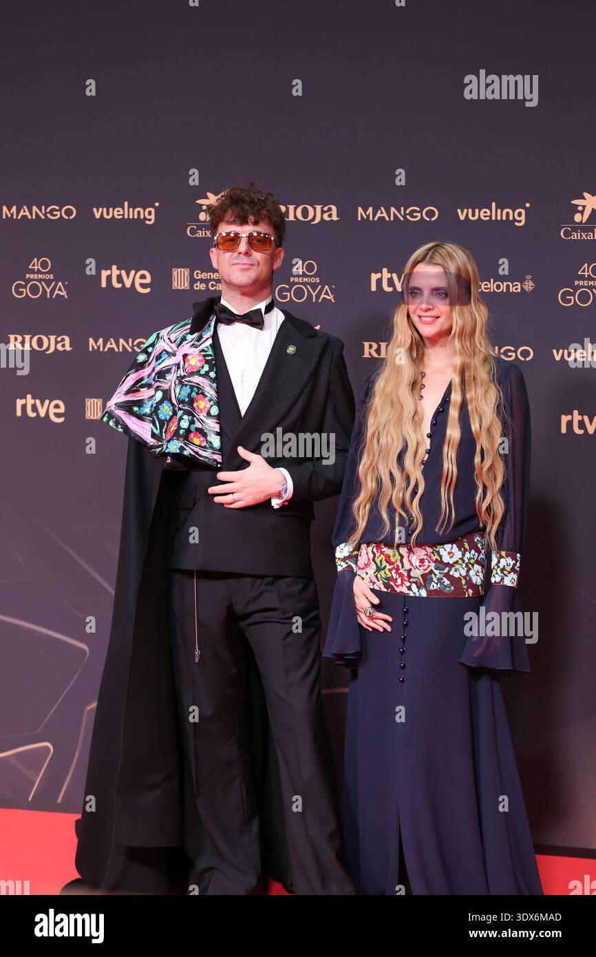 Barcelona, Spain – February 8, 2026. Aldu and Macarena Gomez poses ...