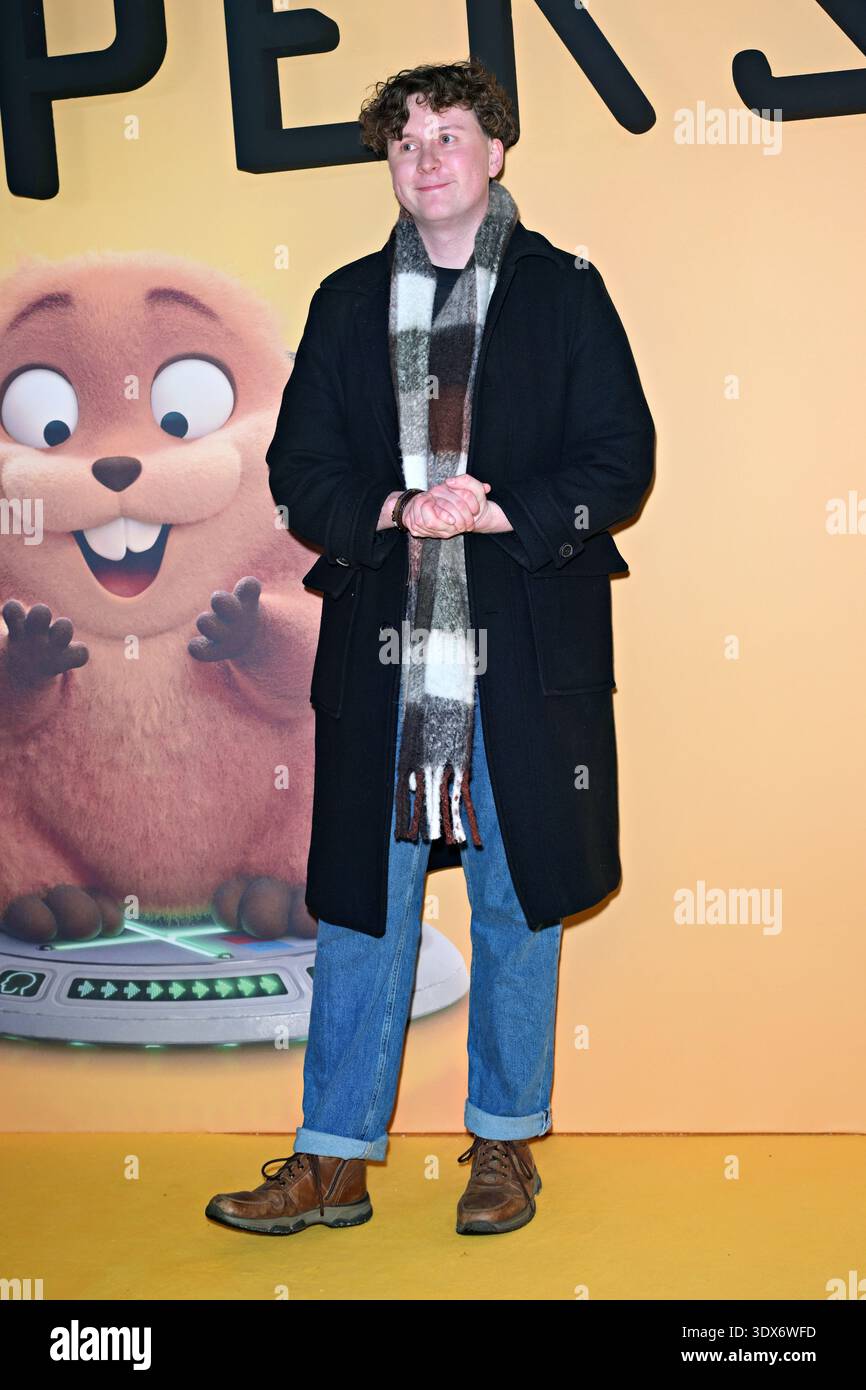 LONDON, ENGLAND – MARCH 1, 2026: Thomas Duke at "Hoppers" UK Premiere ...