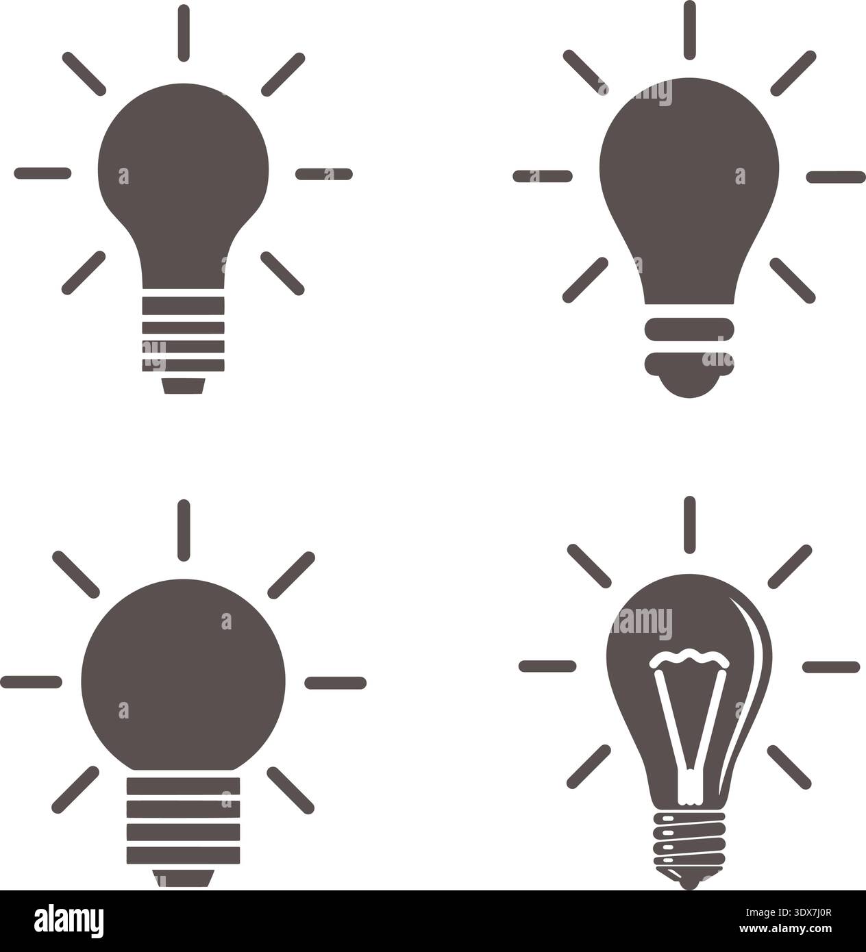 Light Bulb icon vector design templates simple and modern concept Stock ...