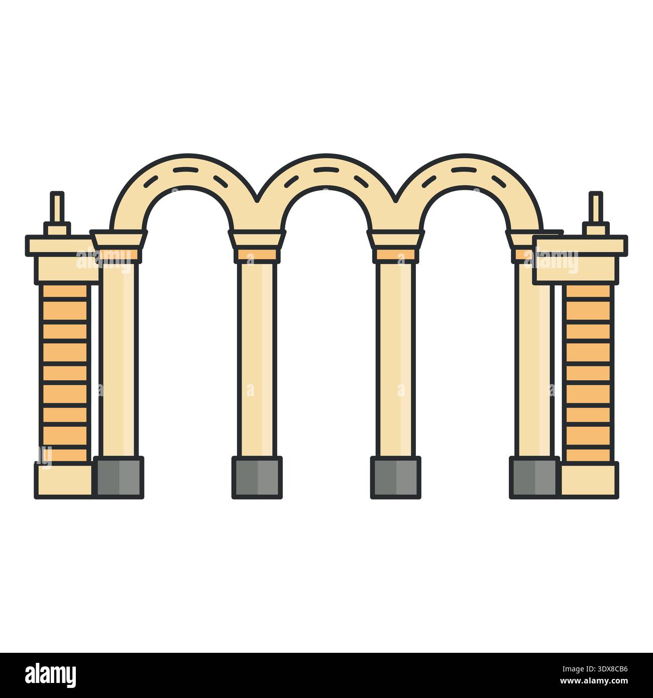 Arches colonnade columns Stock Vector Images - Alamy