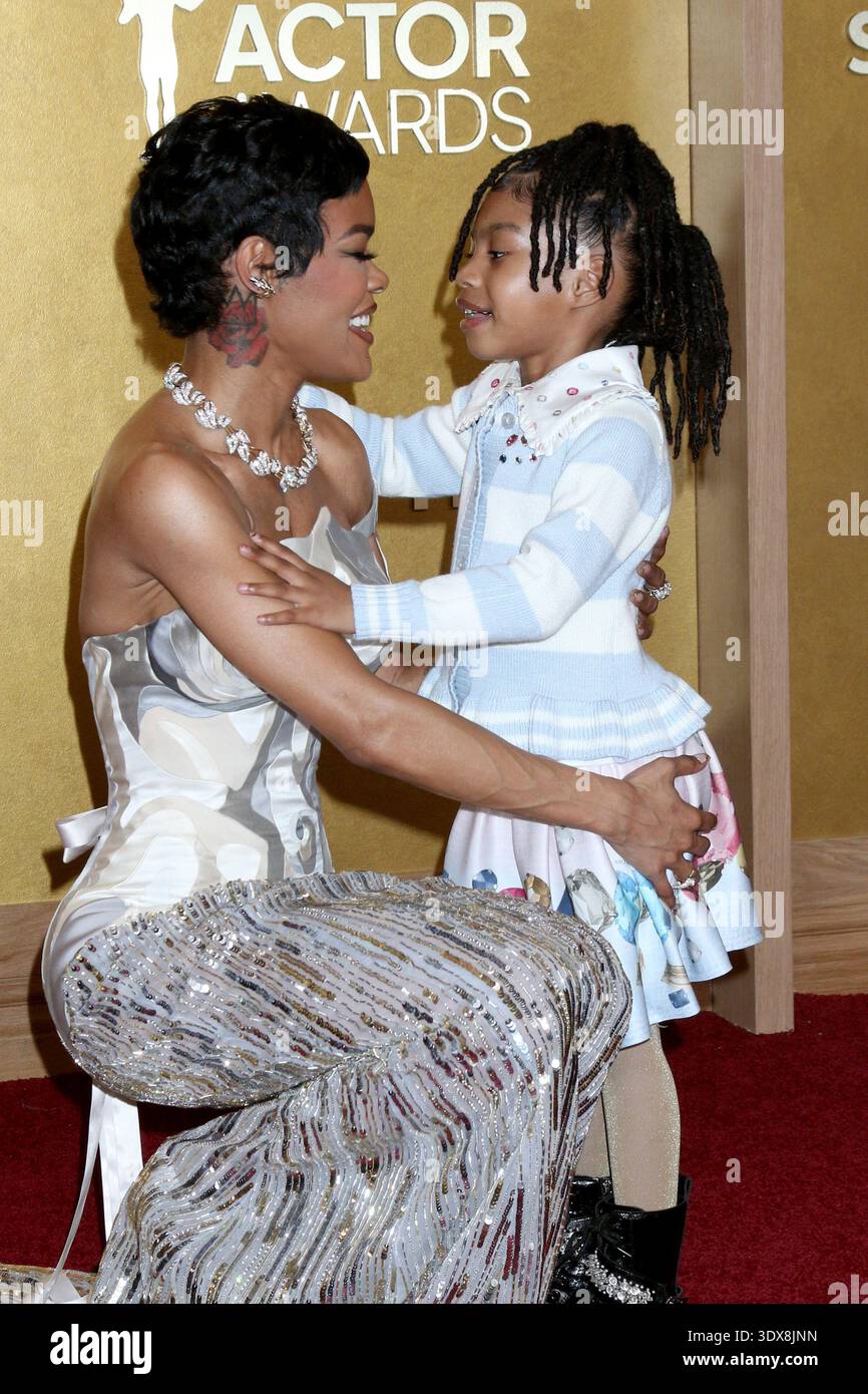 Los Angeles, USA. 1, March, 2026. Pictured left to right, Teyana Taylor ...