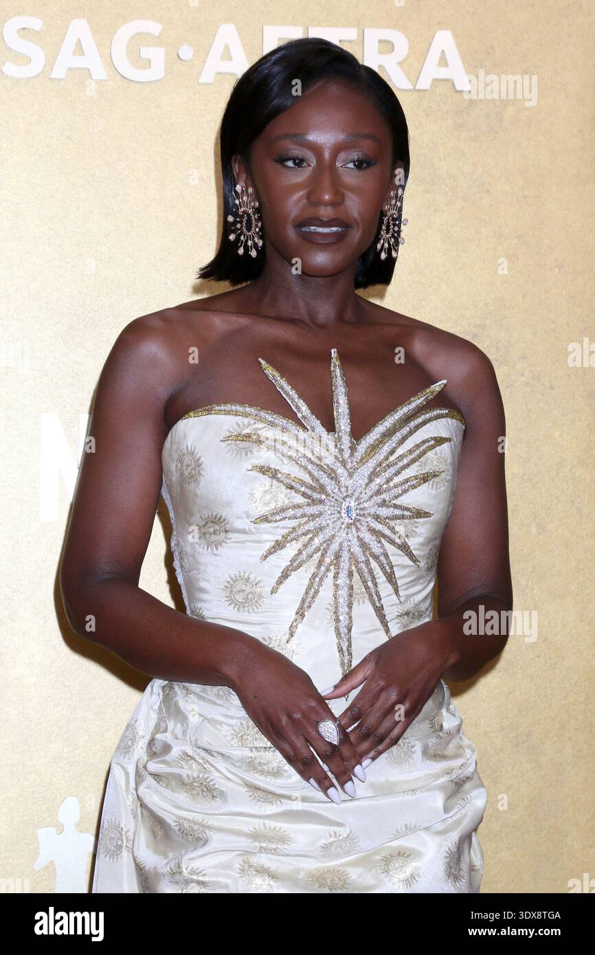 Los Angeles, USA. 1, March, 2026. Pictured left to right, Nana Mensah ...