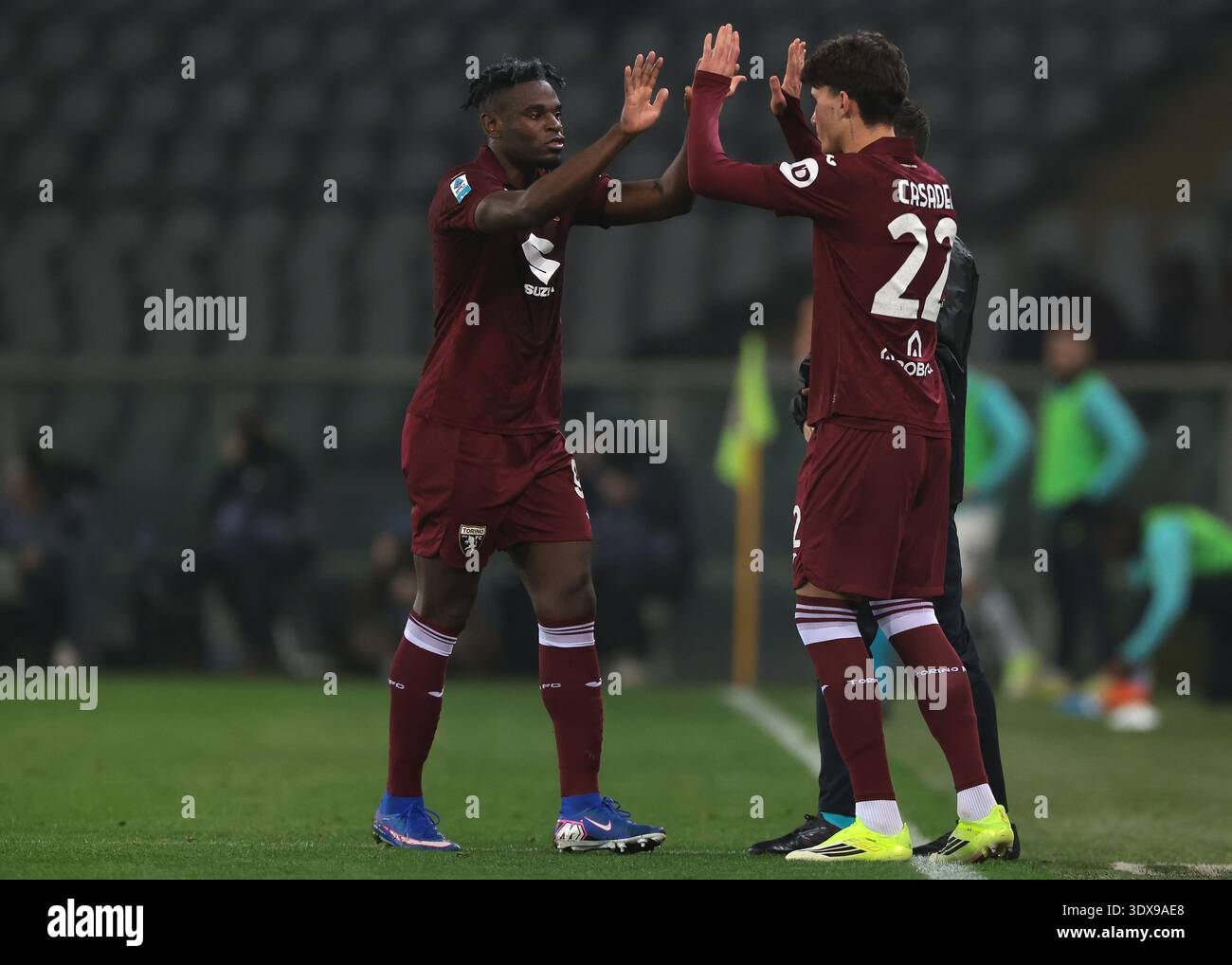 Turin, Italy, 1st March 2026. Duvan Zapata of Torino FC is substituted ...