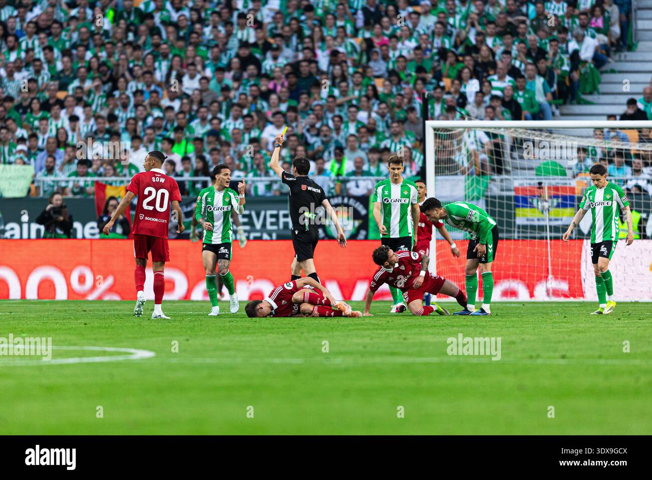 Sevilla, Spain. 1st Mar 2026. Yellow Card Antony during Real Betis and ...