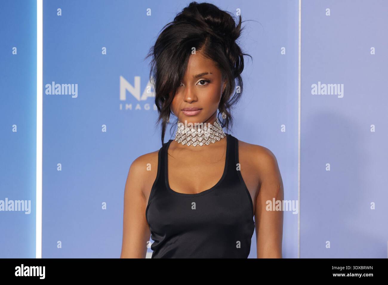 Tyla attends the 57th NAACP Image Awards at the Pasadena Civic Center ...