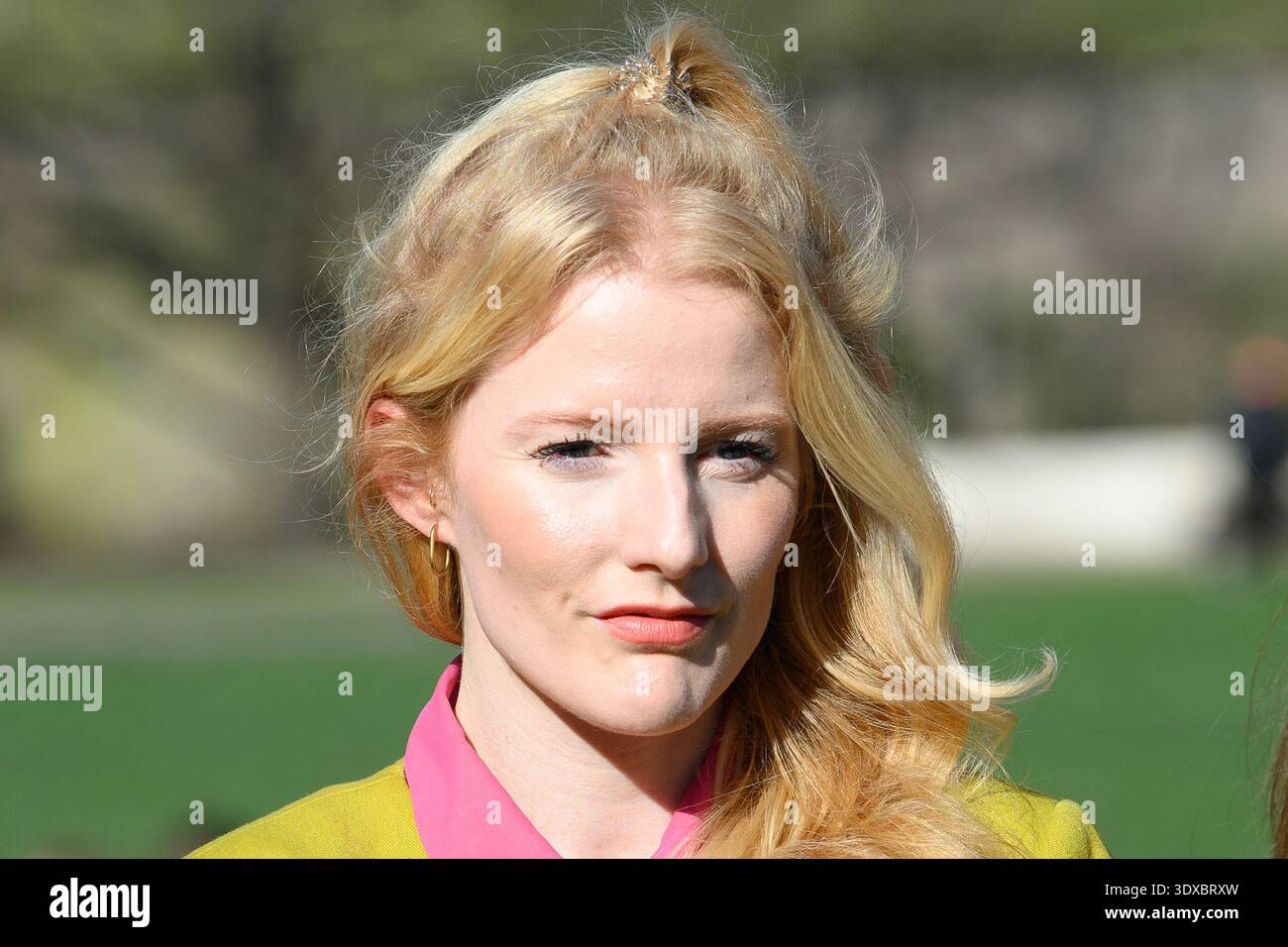 London, UK. 02 Mar 2026. Green Party MP Hannah Spencer at Victoria ...