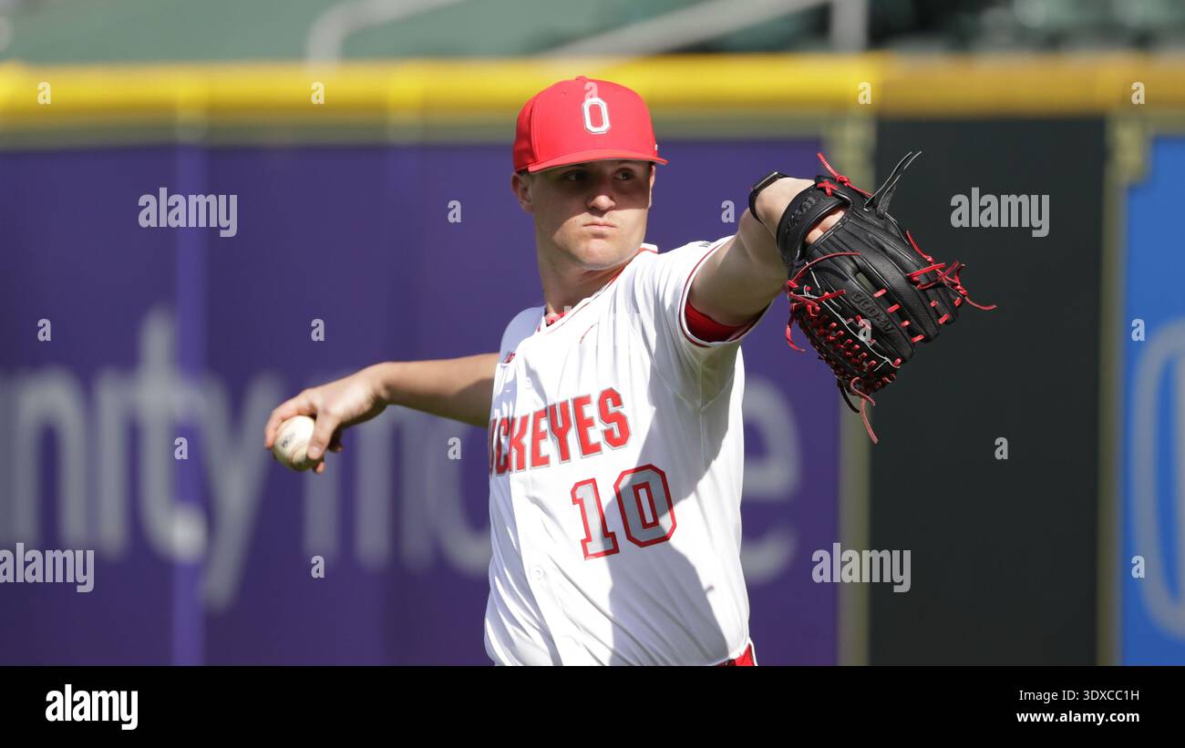 Ohio State pitcher Zach Weber during an NCAA baseball game against ...