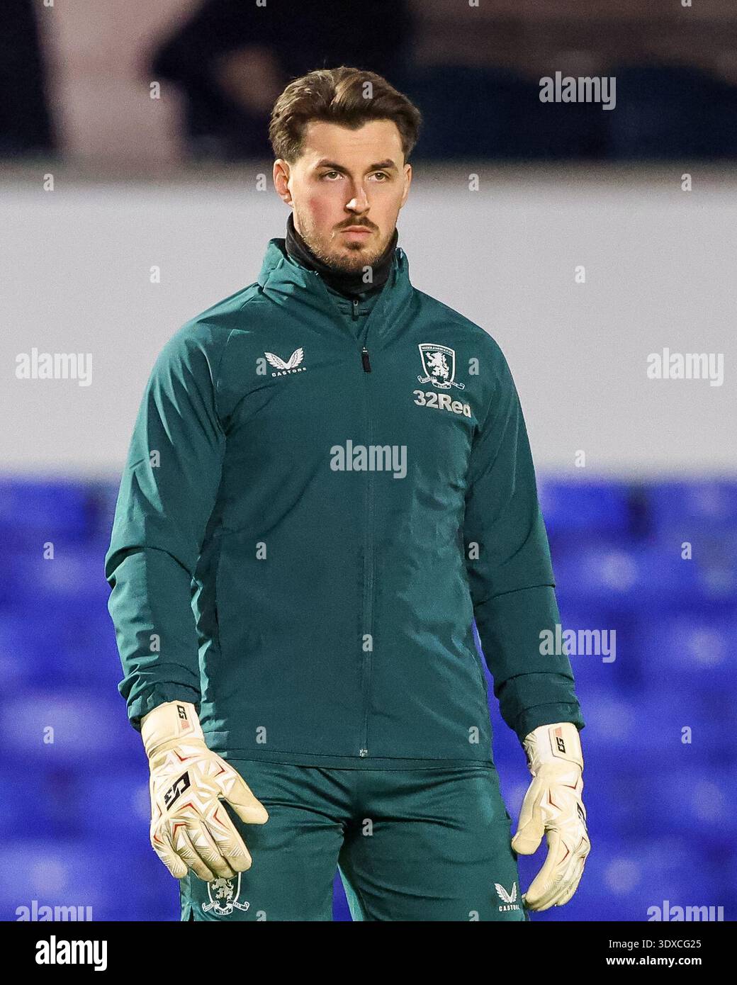 32, Joe Wildsmith of Middlesbrough FC at warm up during the Sky Bet ...
