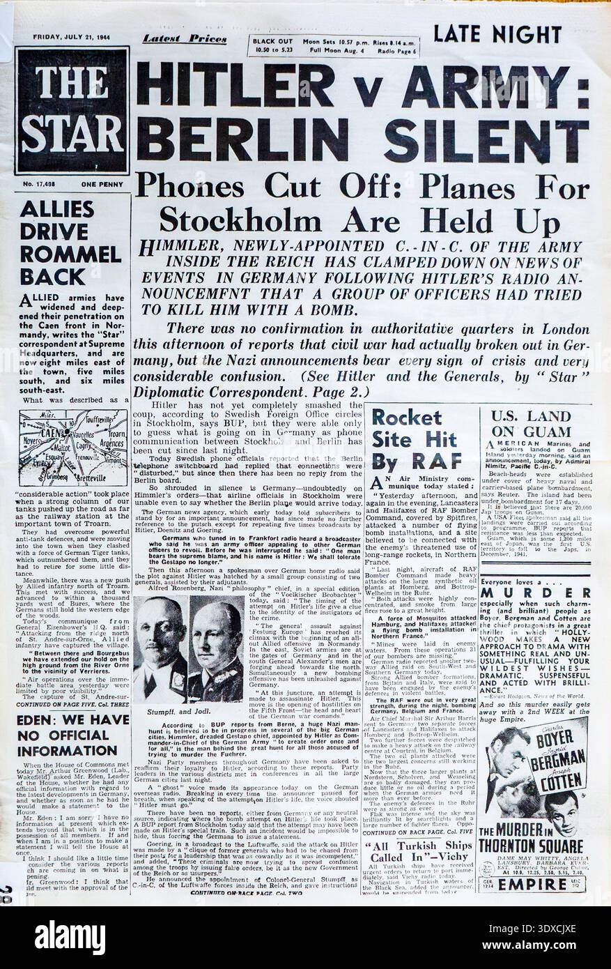 Hitler assassination attempt july 20 hi-res stock photography and ...