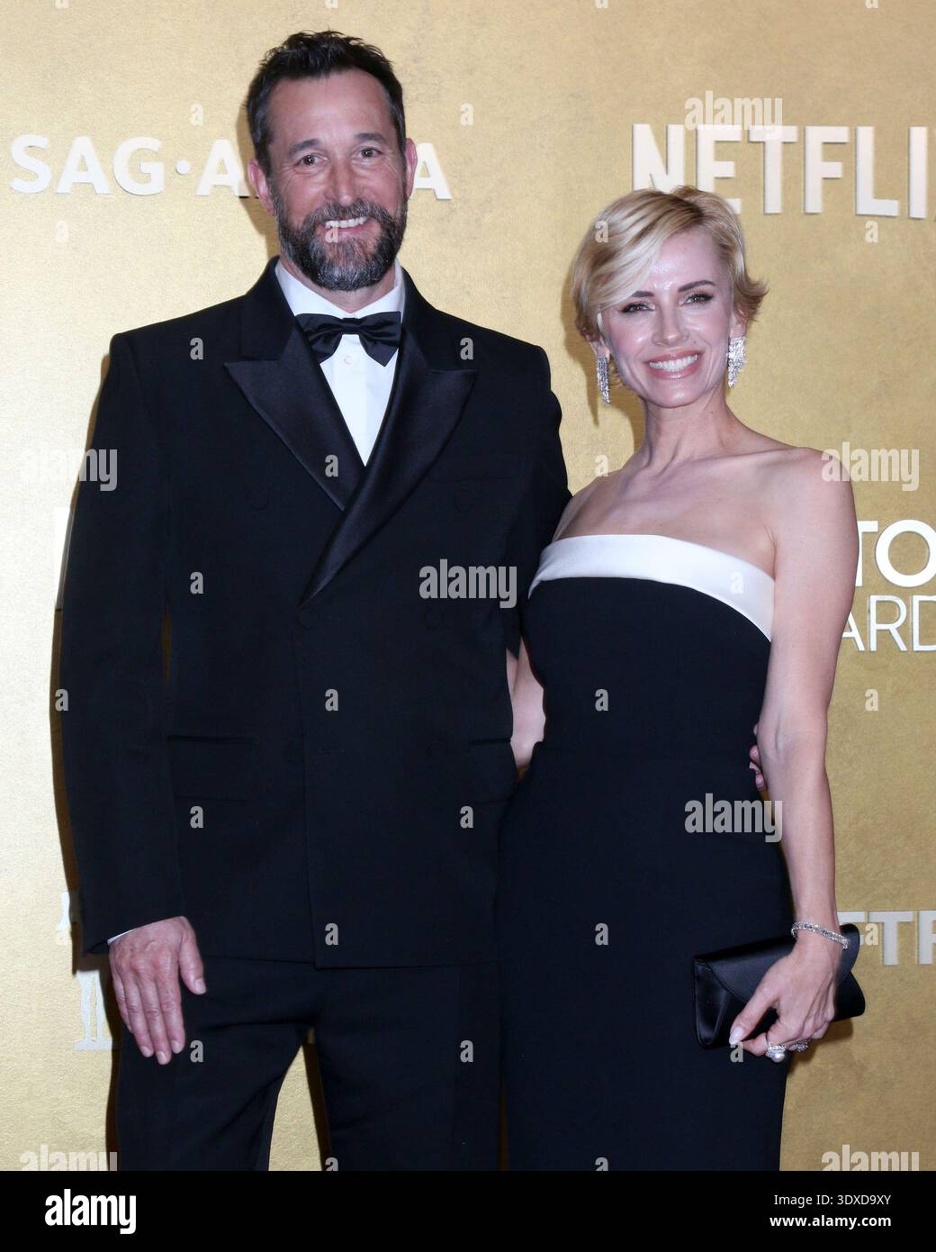Los Angeles, USA. 1, March, 2026. Pictured left to right, Noah Wyle ...
