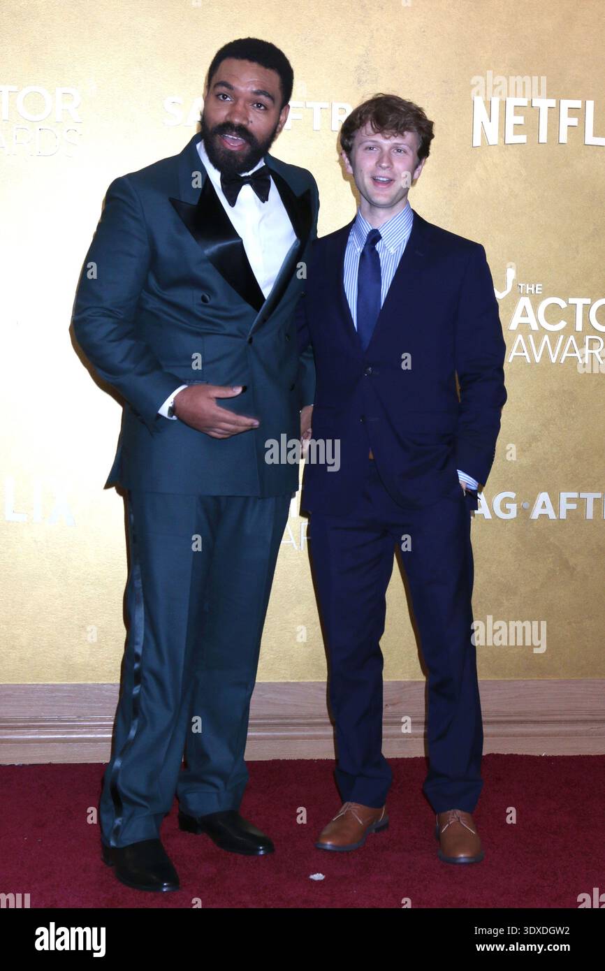 Los Angeles, USA. 1, March, 2026. Pictured left to right, Jordan ...