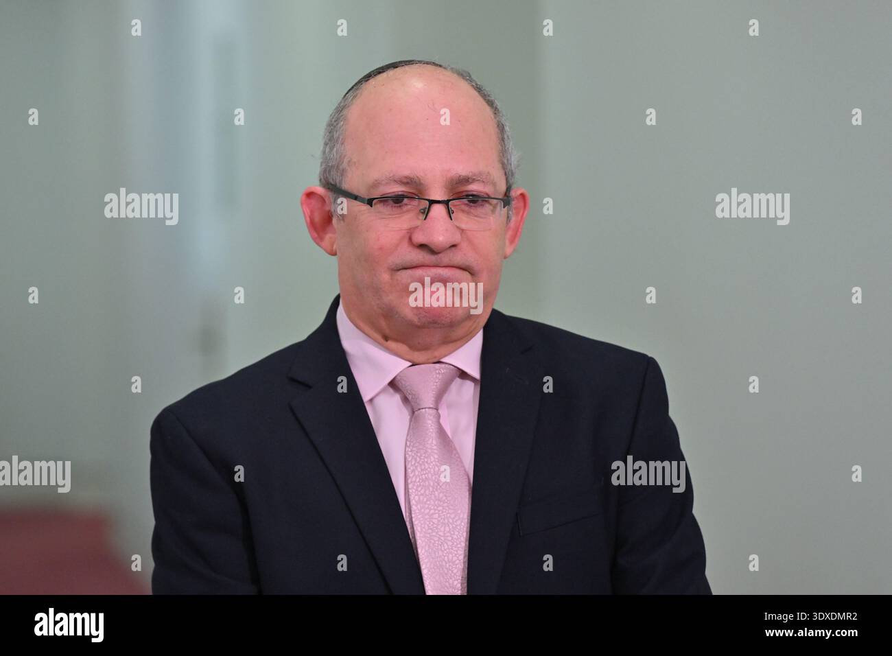 Israel’s Ambassador to Australia Hillel Newman speaks to journalists in ...