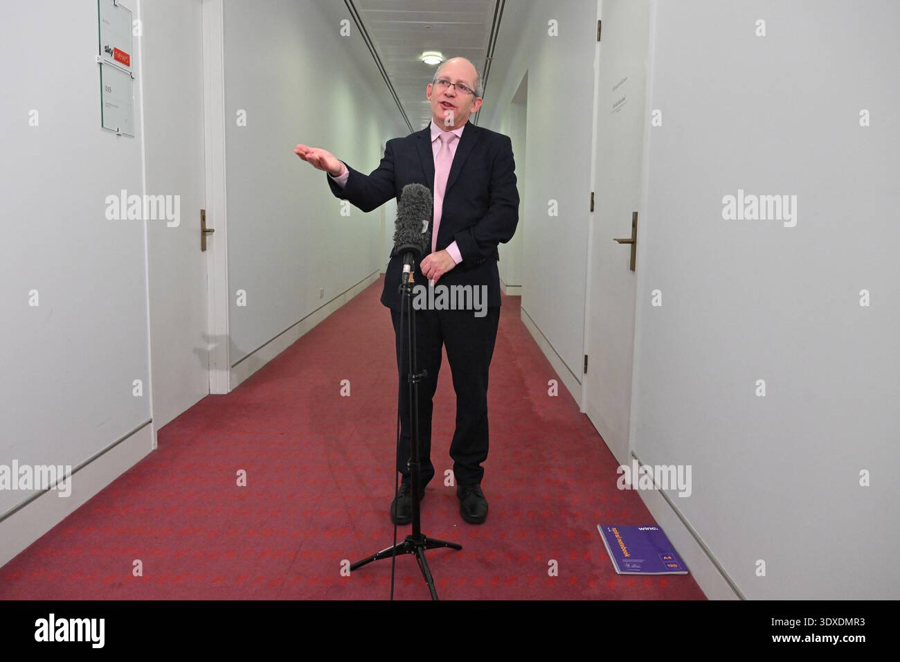 Israel’s Ambassador to Australia Hillel Newman speaks to journalists in ...