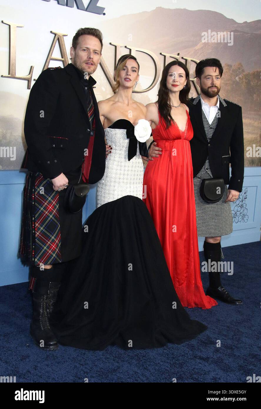 NEW YORK, NY - MARCH 2: Sam Heughan, Sophie Skelton, Caitriona Balfe ...