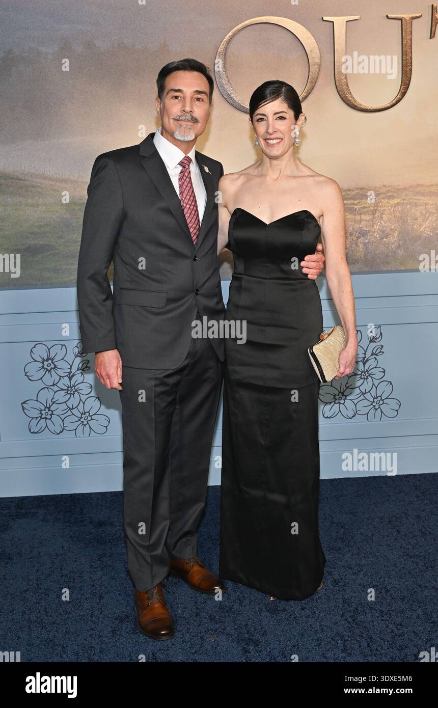Matthew B. Roberts, left, and Maril Davis attend the STARZ premiere of ...