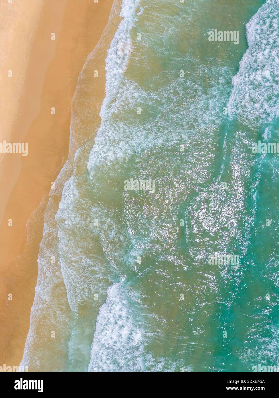 Aerial view of the sea where it meets the beach Stock Photo - Alamy