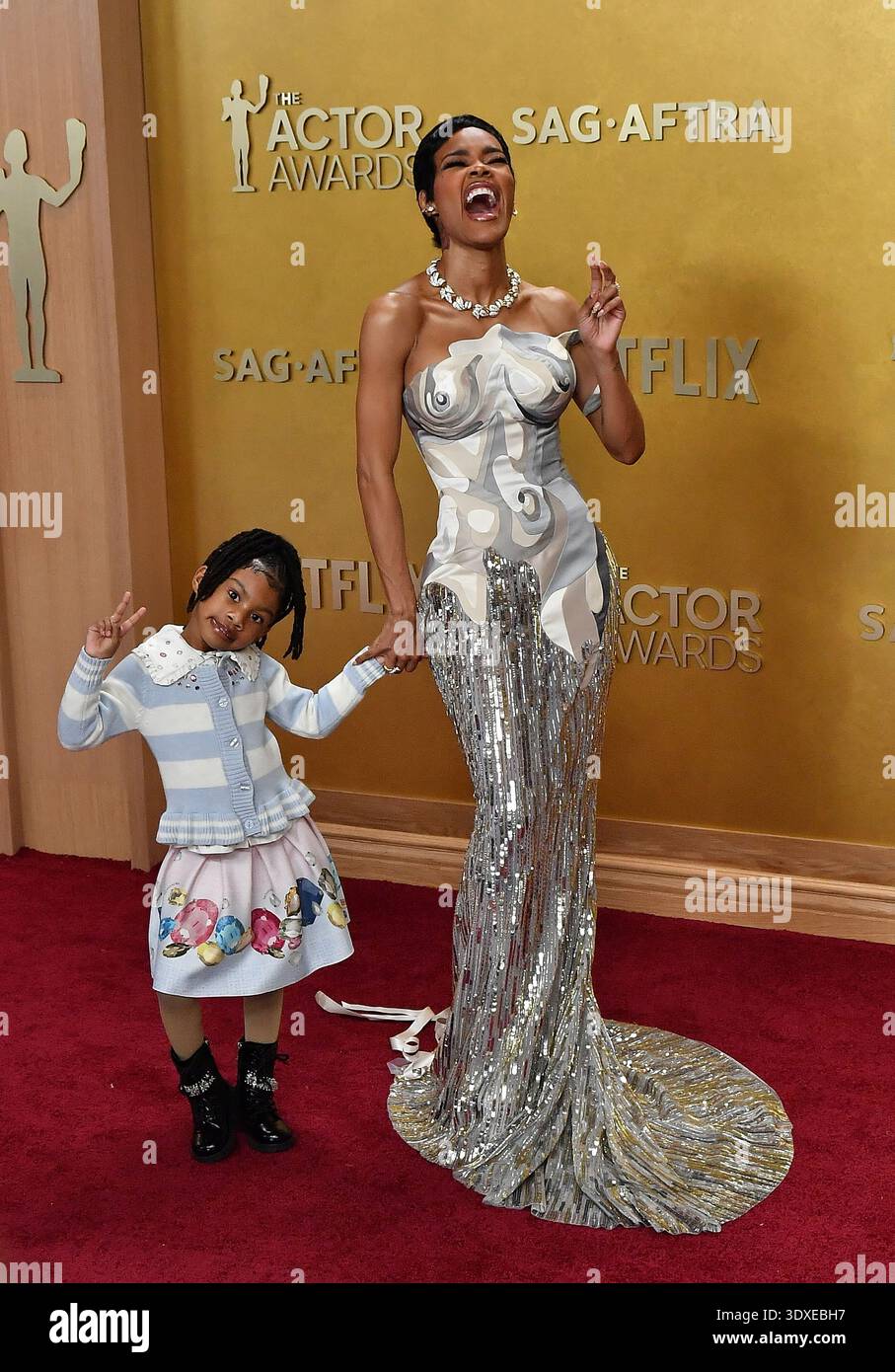 Rue Rose Shumpert, Teyana Taylor attend the 32nd Annual Actor Awards at ...