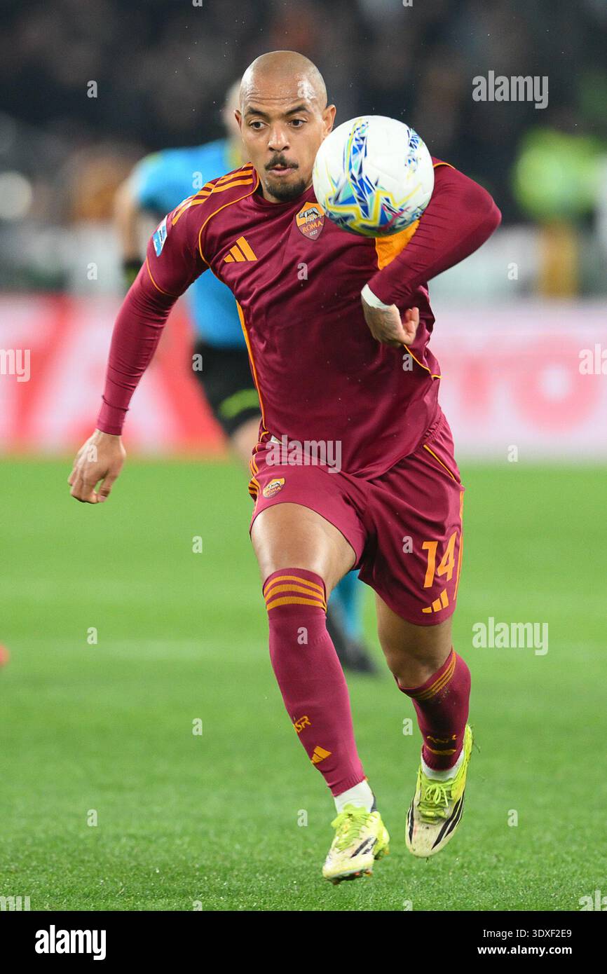 Olimpico Stadium, Rome, Italy - Donyell Malen of AS Roma during Serie A ...