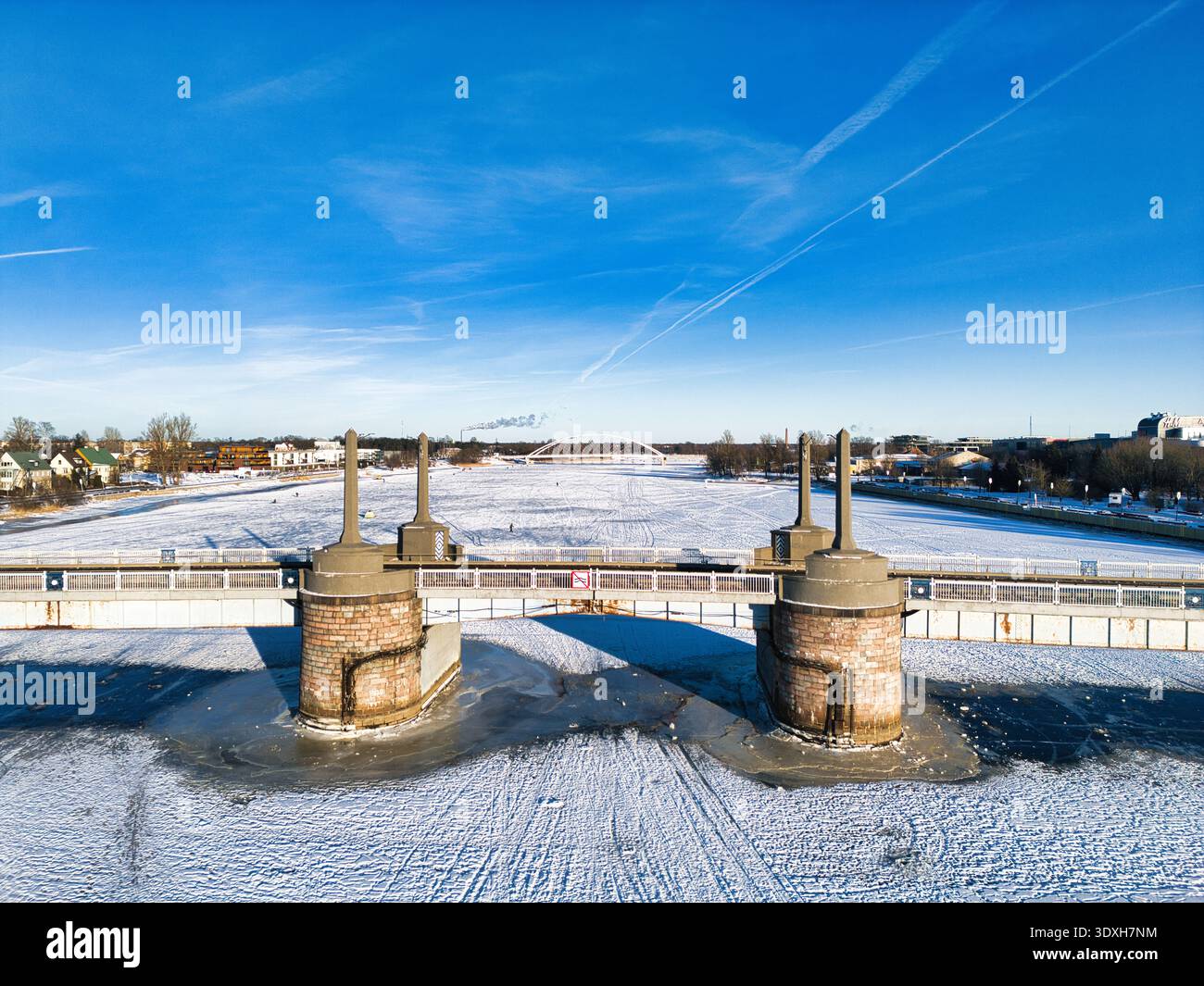 Winter drone aerial parnu city hi-res stock photography and images - Alamy