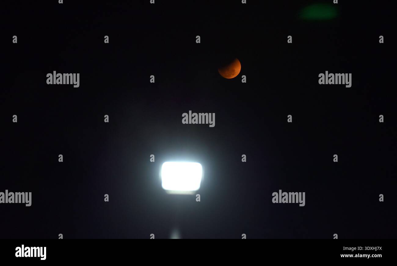 March 3, 2026, Guwahati, Guwahati, India: A view of full Lunar eclipse ...