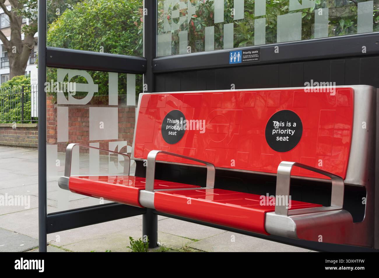 London, England. 3 March 2026. TfL is trialling a brand new bus stop ...