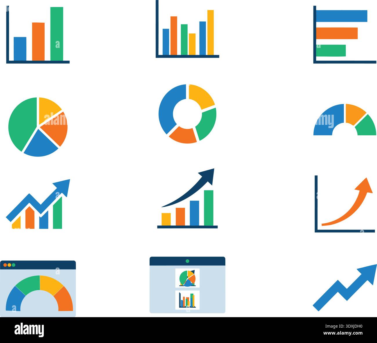 Data graphs and tools Stock Vector Images - Alamy