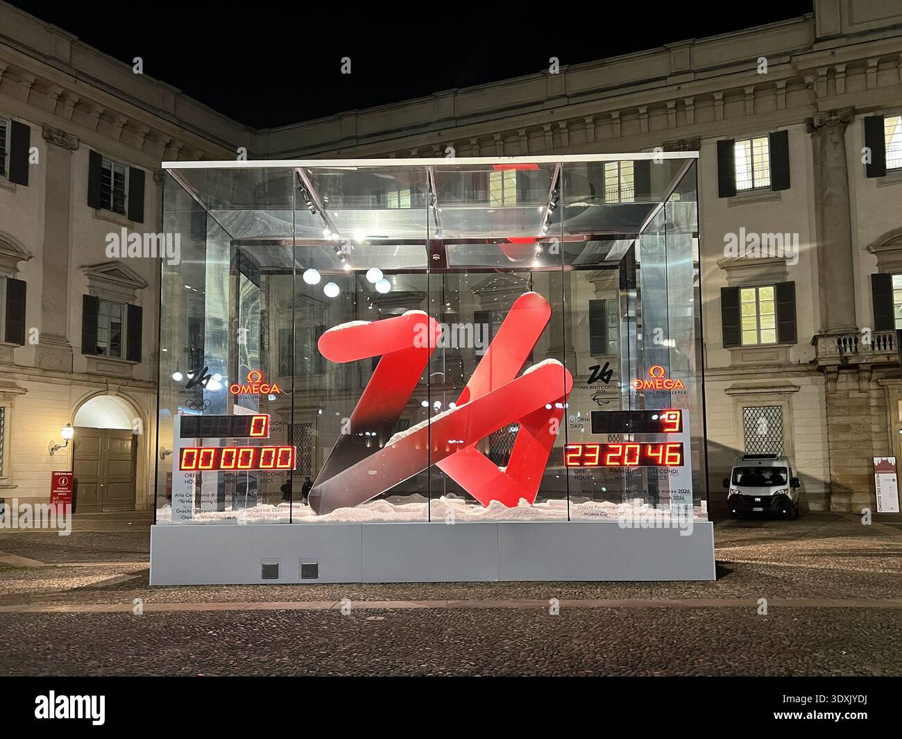 Milan, Italy - February 25, 2026: Milano Cortina 2026 Olympic countdown ...