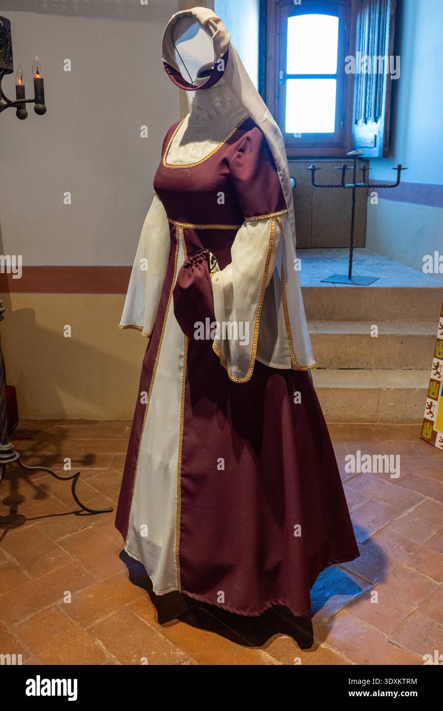 Belmonte, Spain - 21 Dec 23: Mannequin wearing a medieval-style ...